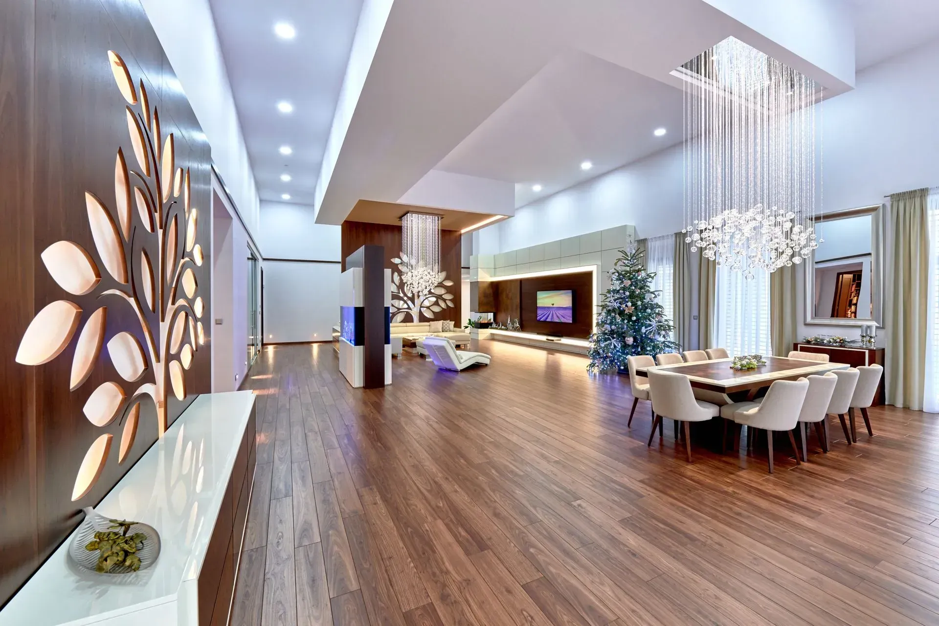 TENERIS | Optic fiber crystal chandelier | Fosali